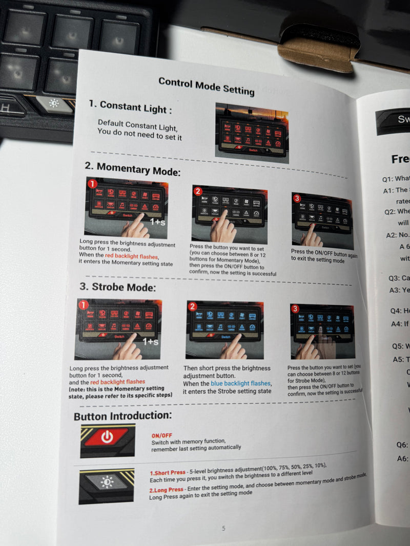 12-Button Switch Panel for LED Rock Lights & 12V Accessories – GlowProLED